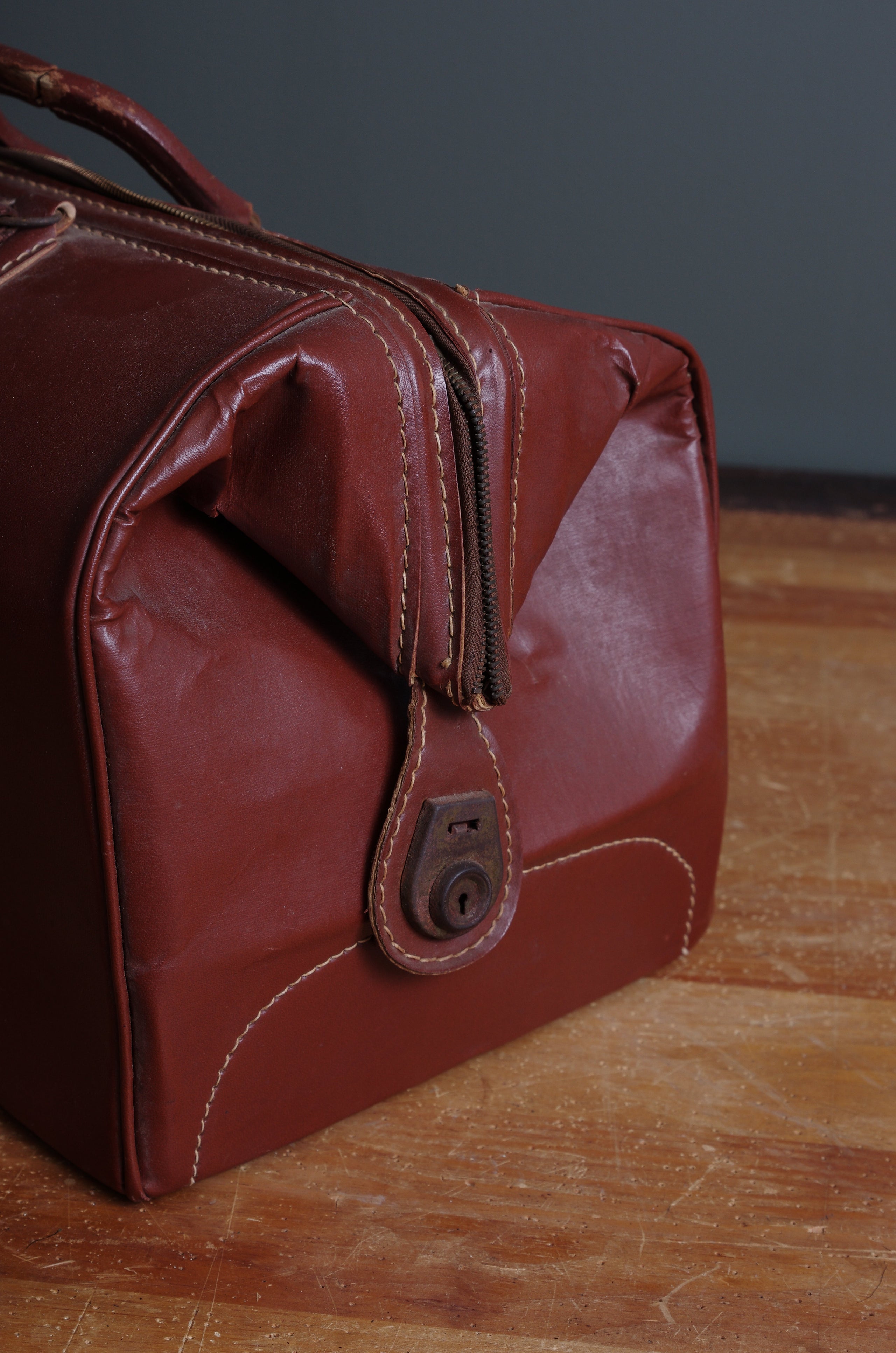 Vintage Leather Duffle Bag | Werking Design & Decor, LLC